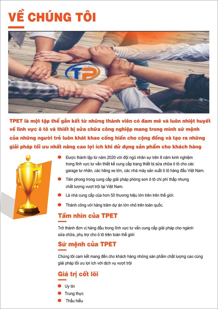 CATALOGUE SẢN PHẨM TPET TPET VIỆT NAM